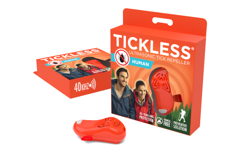 TICKLESS Ultrasonic tick and flea repeller Tickless Human orange