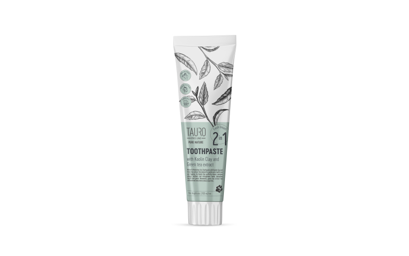 TAURO PRO LINE Pure Nature toothpaste with white clay (kaolin), zeolite ...